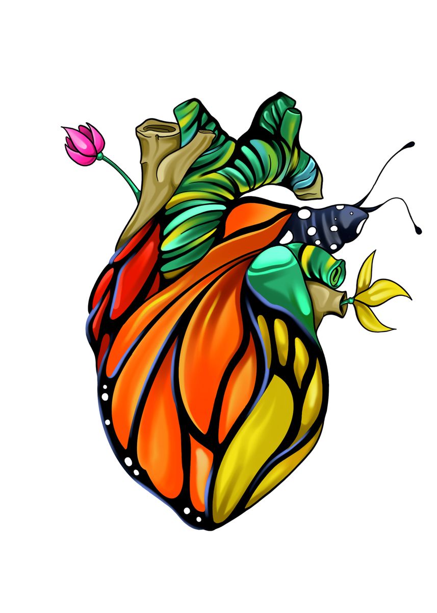 'MONARCH HEART' Poster by Pedro Mataró Castillo | Displate