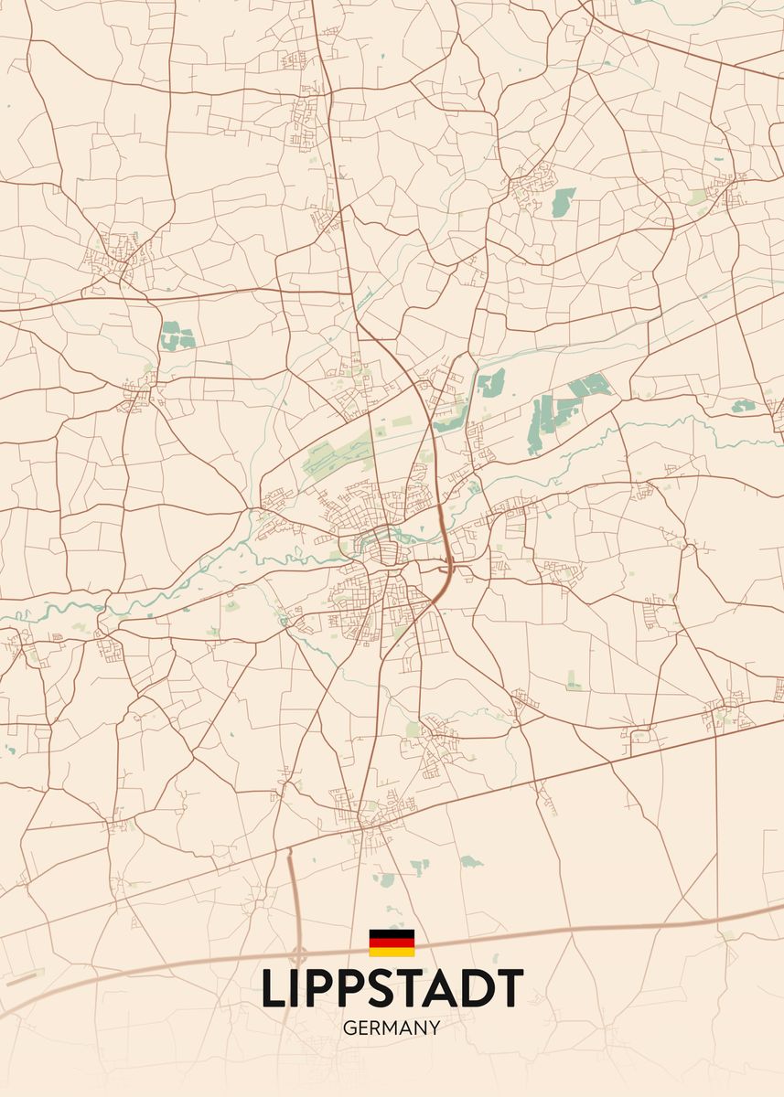 'Lippstadt DE' Poster, picture, metal print, paint by IMR Designs ...