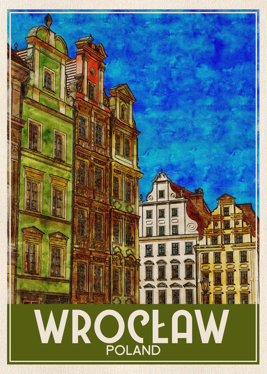 'Travel Art Wroclaw Poland' Poster, picture, metal print, paint by FAA ...