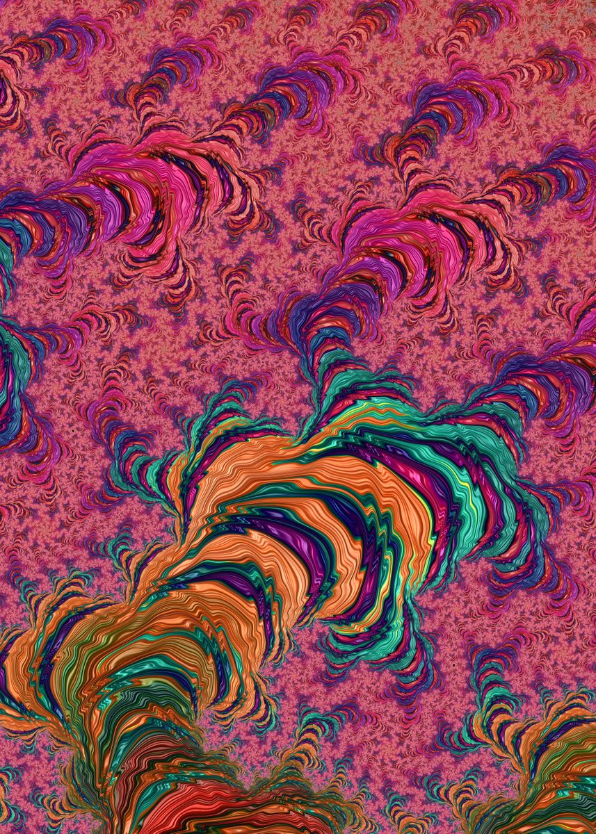 'Bohemian Abstract Fractal' Poster by Kaleiope Studio | Displate