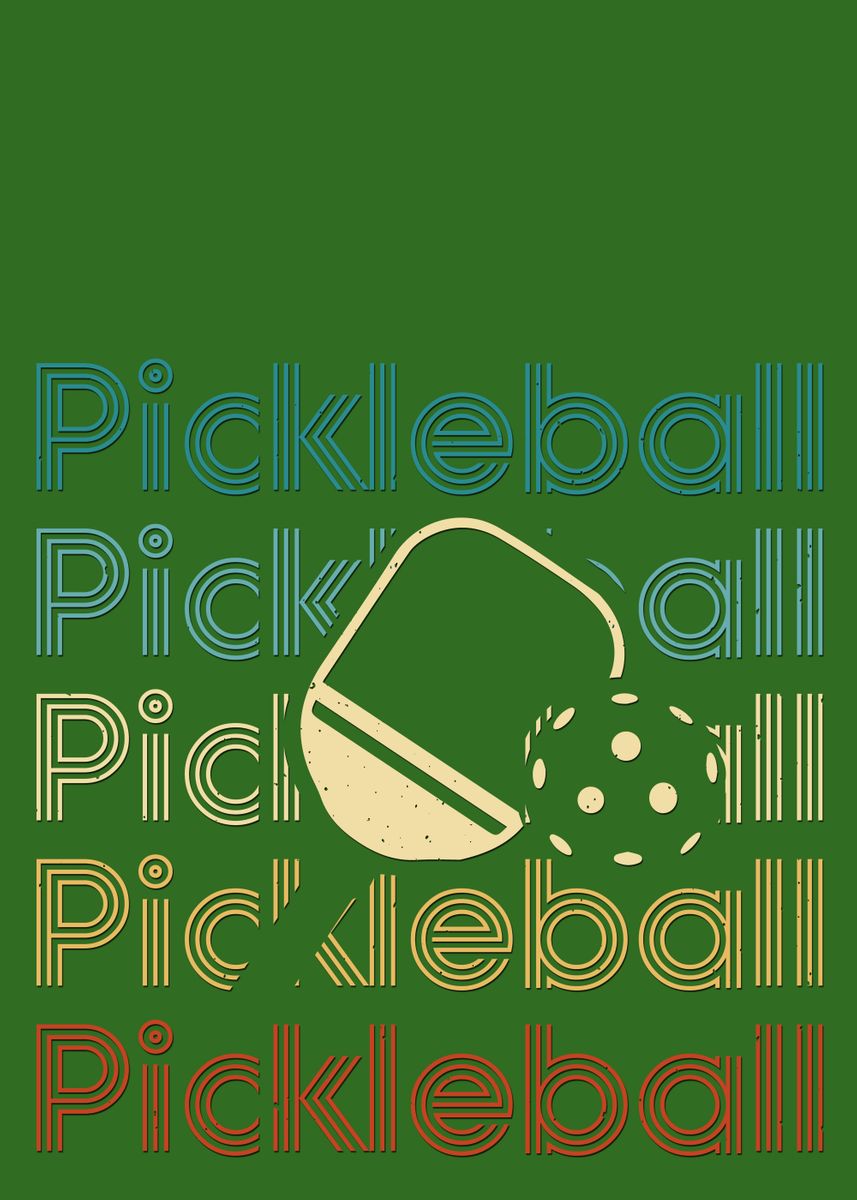 'Pickleball Typography' Poster, picture, metal print, paint by XandYart ...