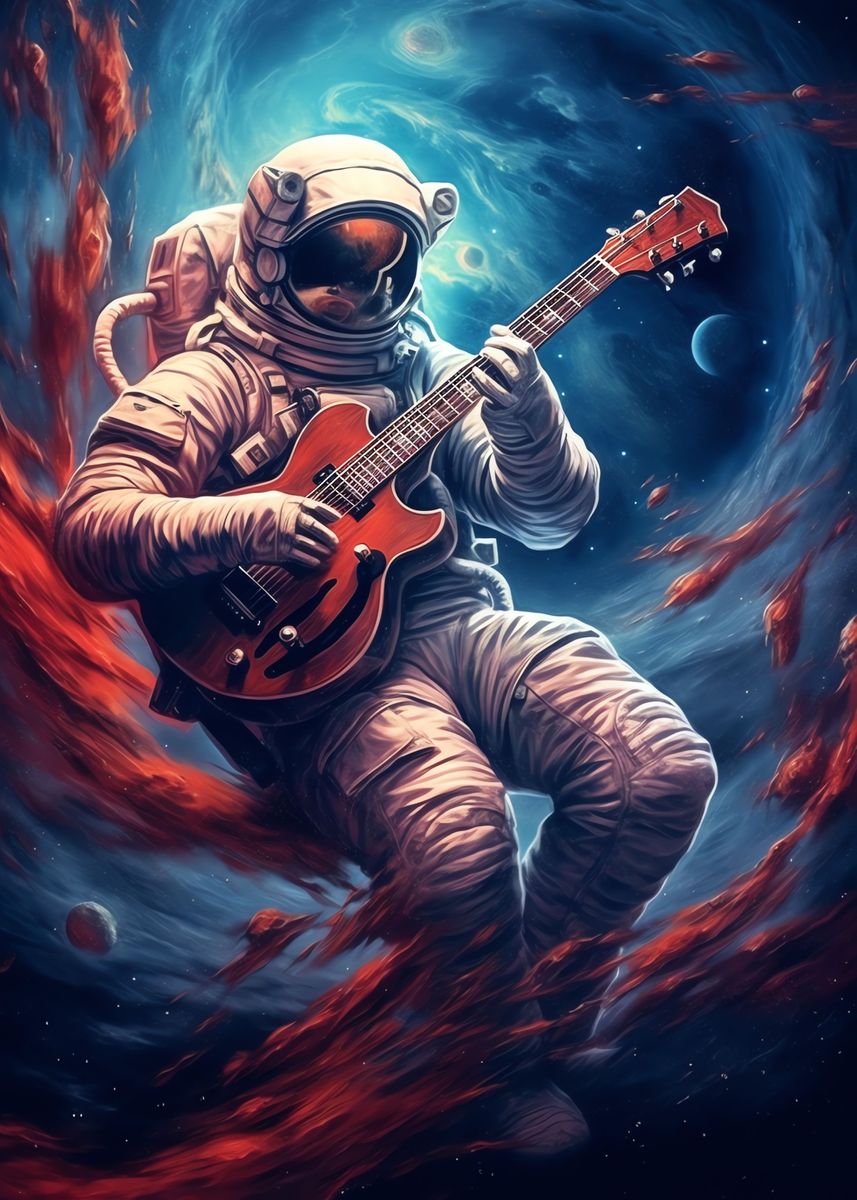 'Laid Back Music in Space' Poster, picture, metal print, paint by ...