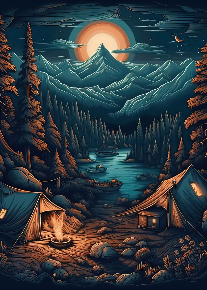 'Perfect Night' Poster, picture, metal print, paint by Gokan Redoulse ...