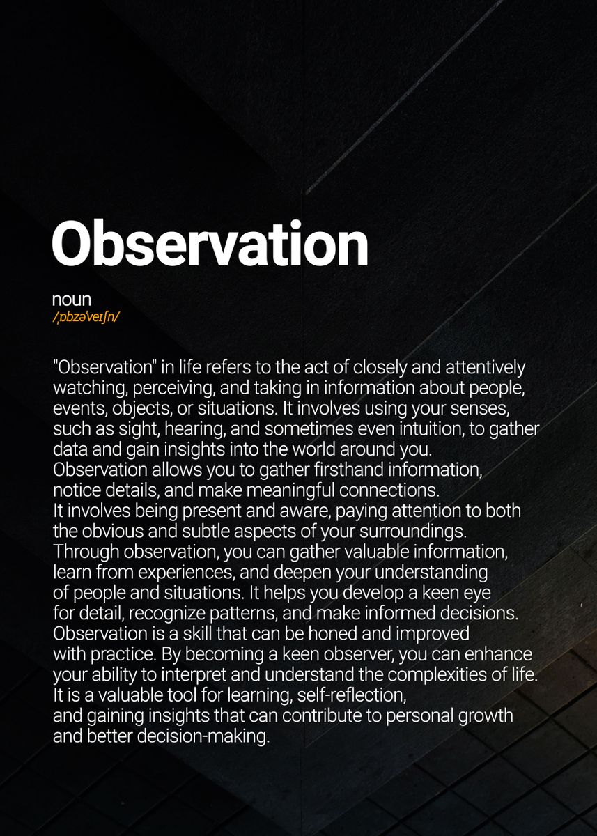 'Observation' Poster by Mr Penguin | Displate