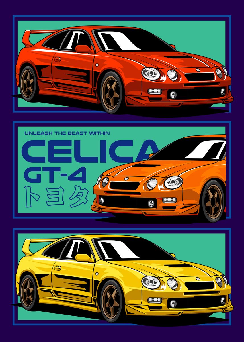 'Legendary JDM Car' Poster, picture, metal print, paint by Mikhaila ...