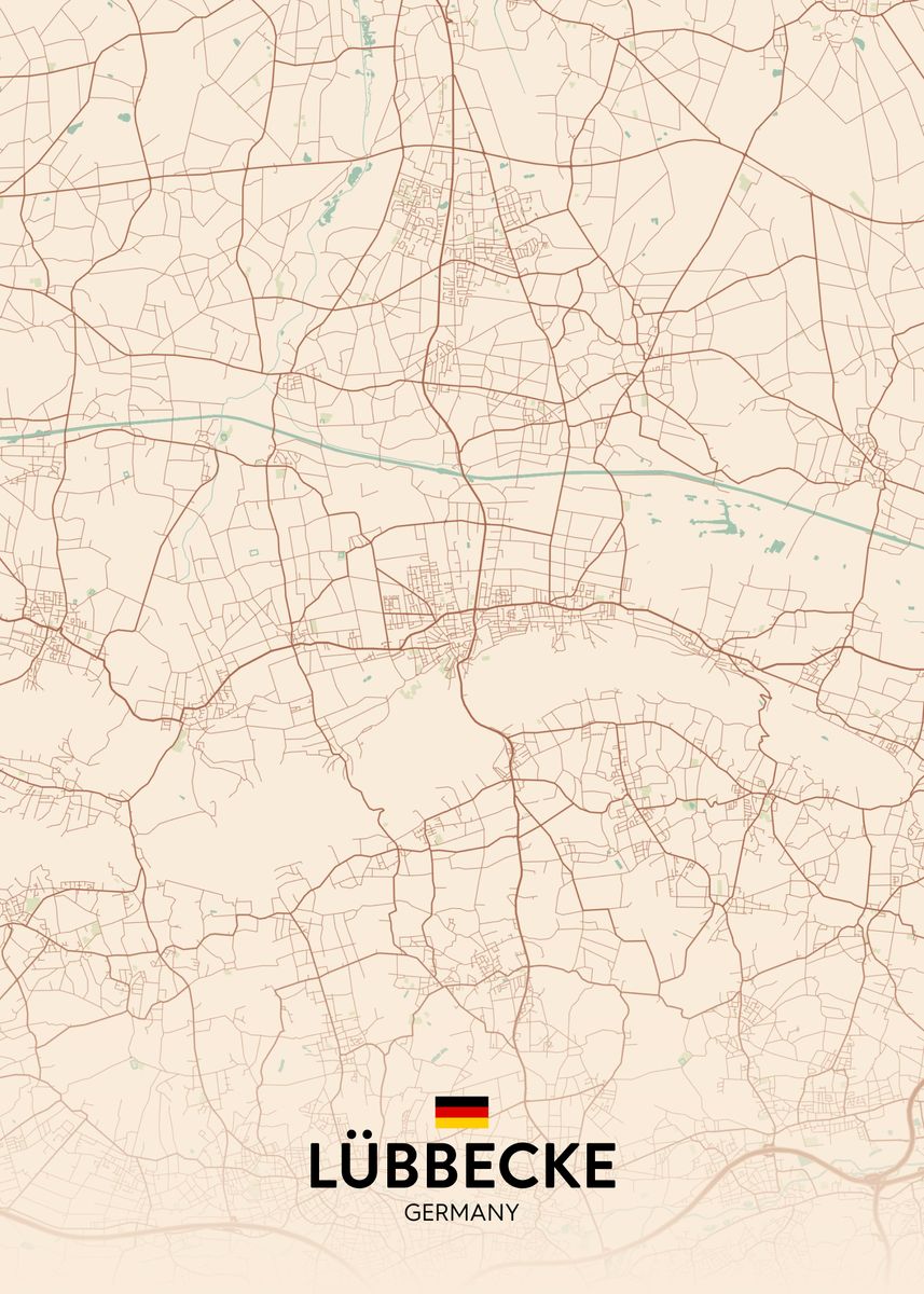 'Lubbecke DE' Poster, picture, metal print, paint by IMR Designs | Displate