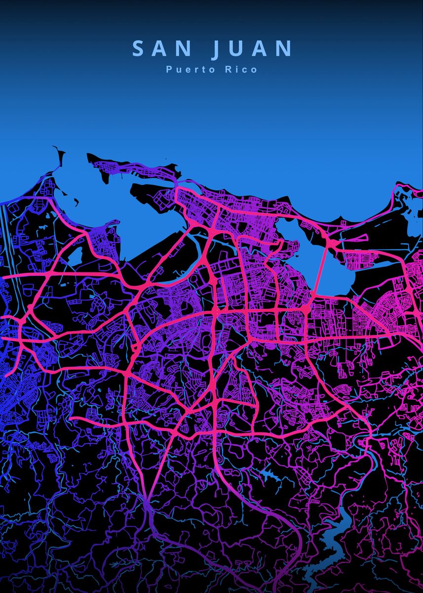 'San Juan' Poster, picture, metal print, paint by Deeo | Displate