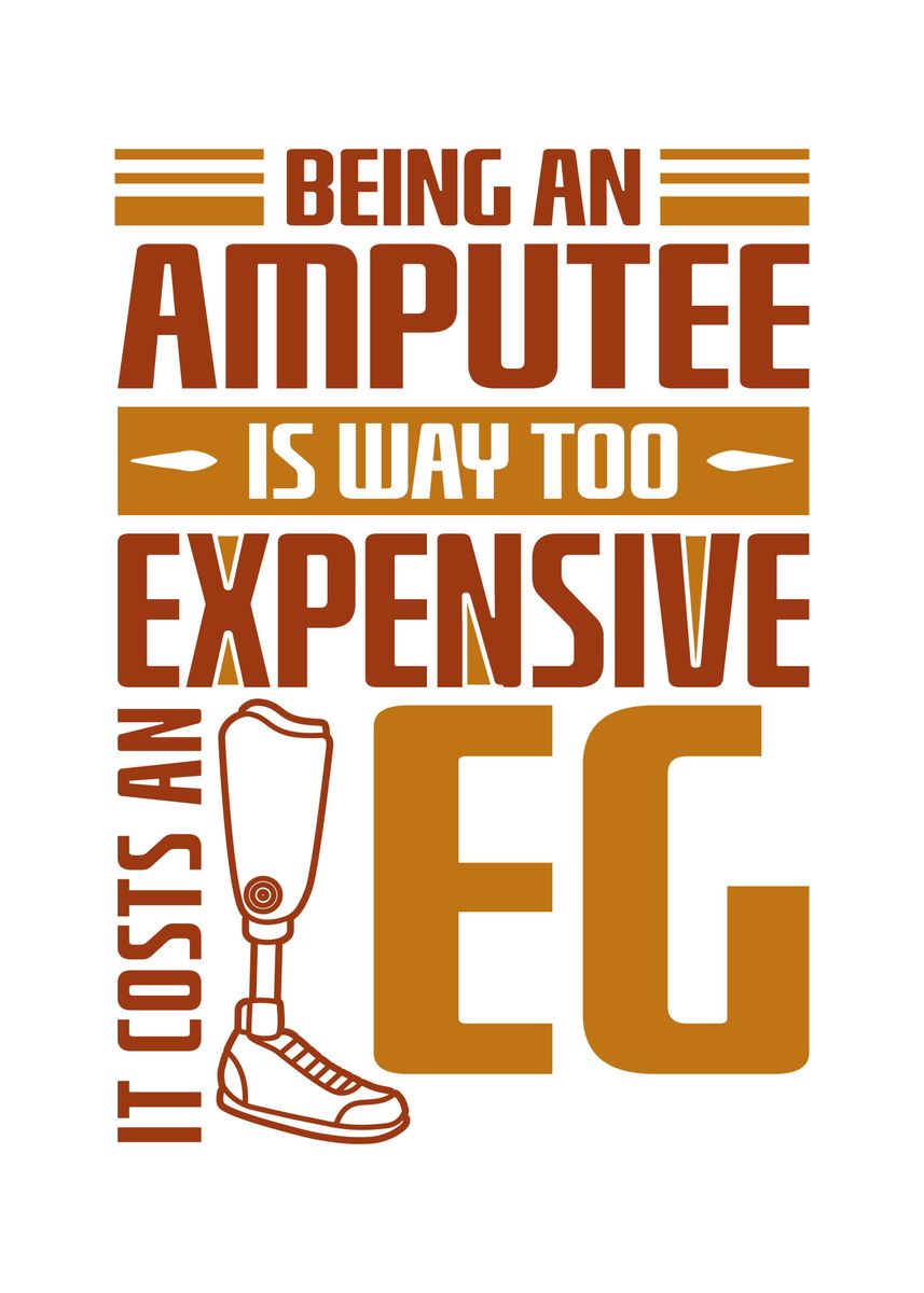 'Leg Amputee' Poster, picture, metal print, paint by Sebastian Wünsche ...