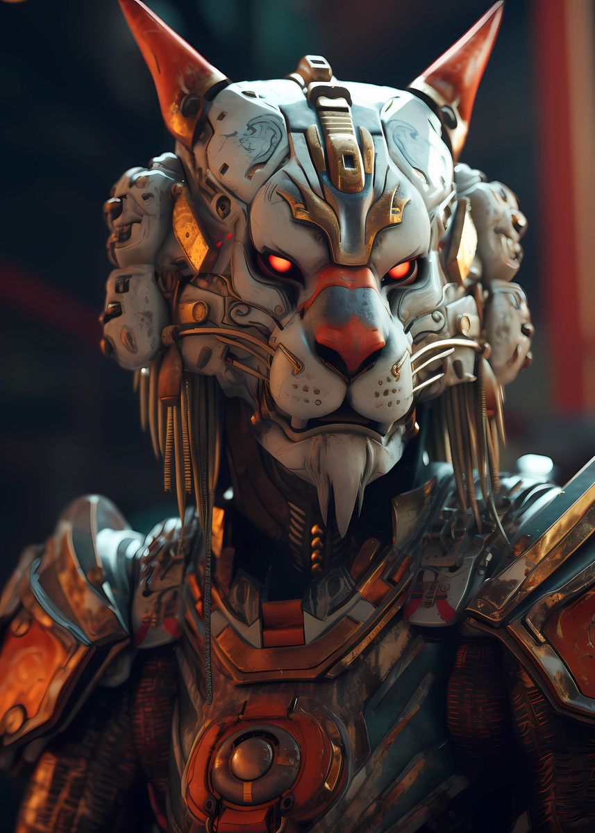 'Peking Opera Tiger' Poster by Frank Hirschle | Displate