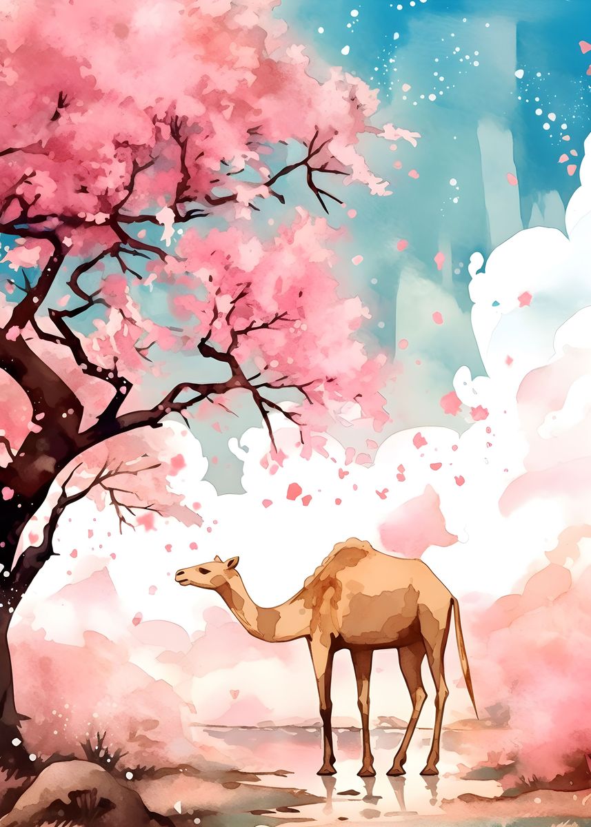 'Camel' Poster, picture, metal print, paint by Michael I. Organ | Displate