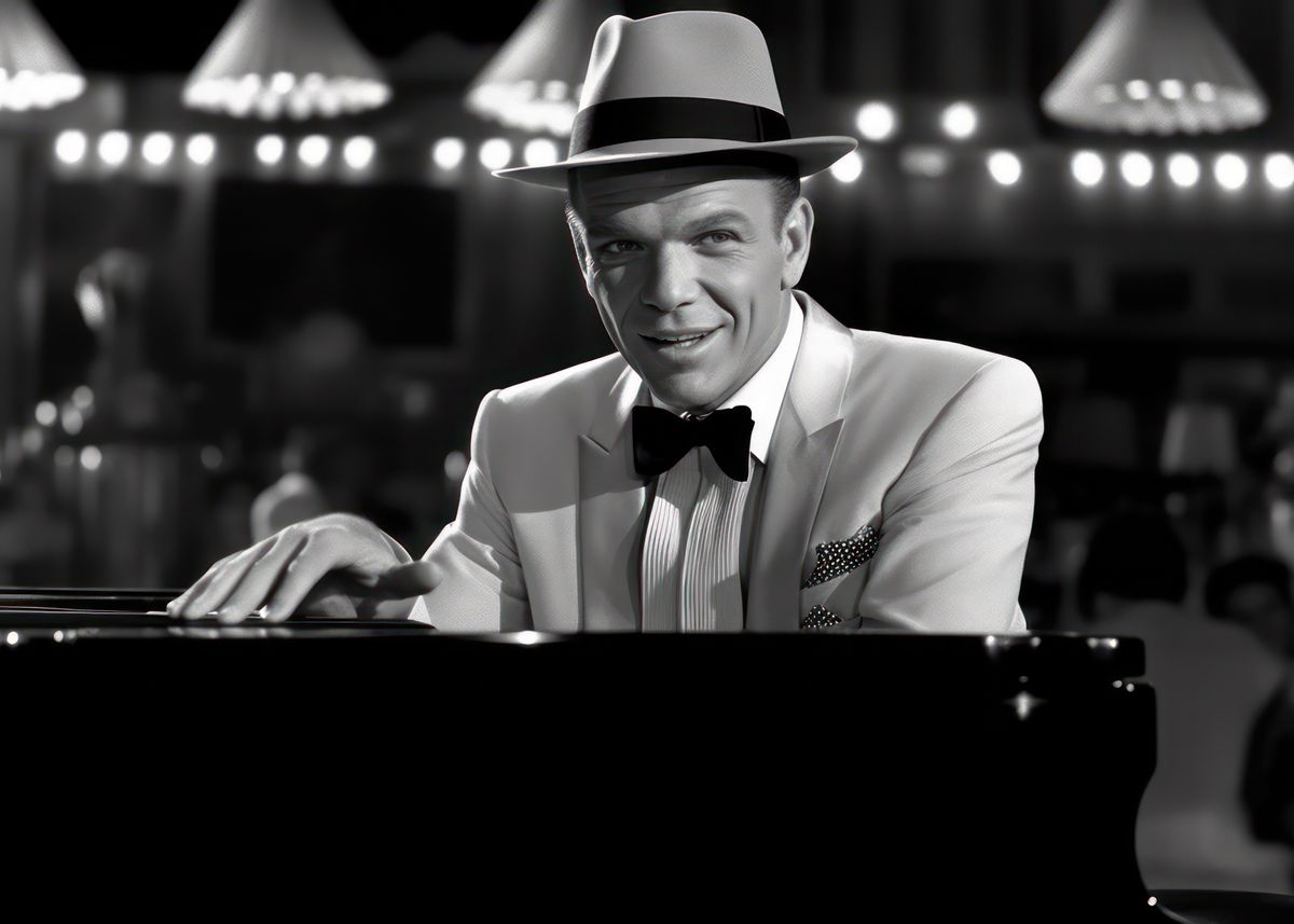 'Vintage Crooner at Piano' Poster by jodotodesign | Displate