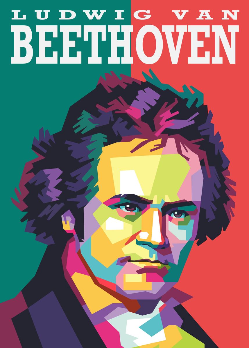 'Beethoven' Poster, picture, metal print, paint by Mild pic | Displate