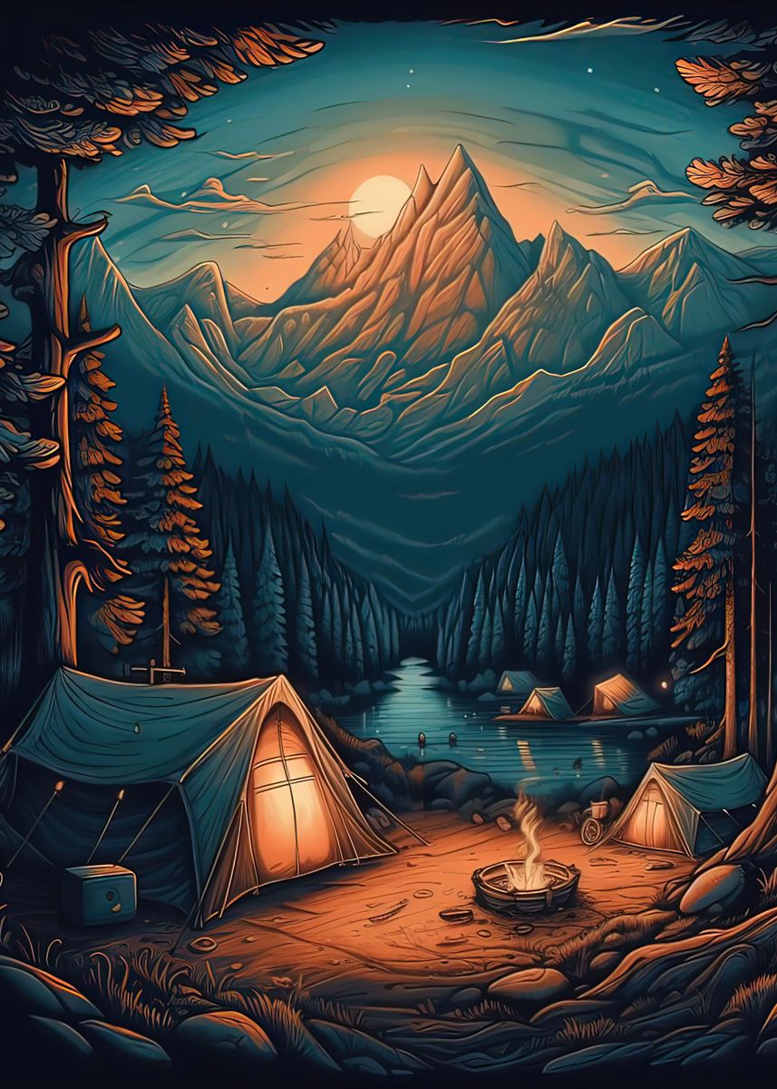 'Night Escape' Poster, picture, metal print, paint by Gokan Redoulse ...