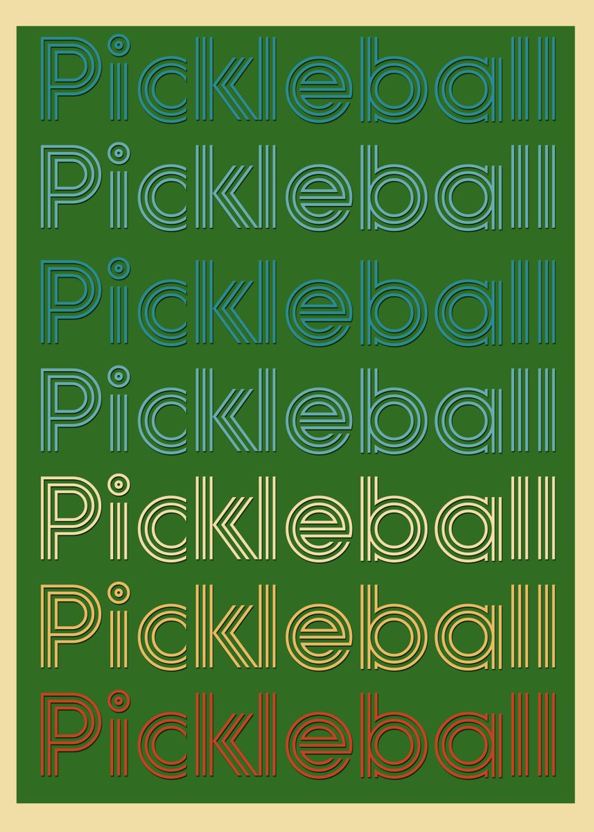 'Pickleball team' Poster, picture, metal print, paint by XandYart ...