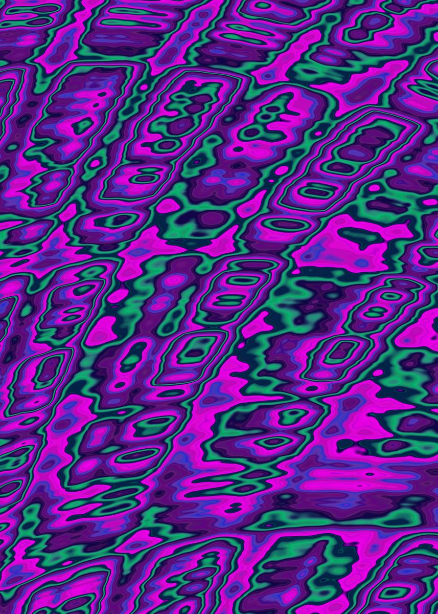 'Vibrant Abstract Fractal' Poster, picture, metal print, paint by ...