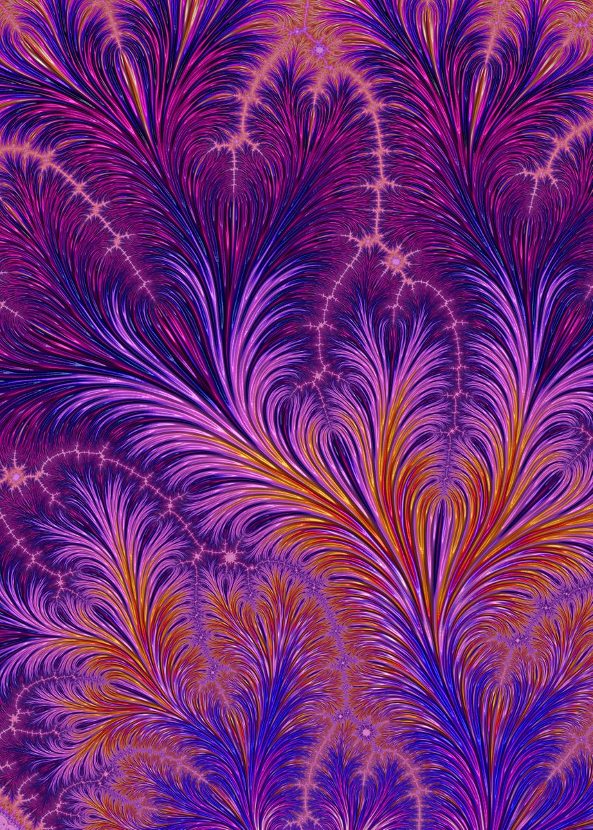 'Boho Bold Abstract Fractal' Poster, picture, metal print, paint by ...