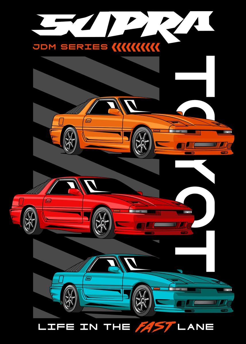 'Legendary Supra MK3' Poster, picture, metal print, paint by Berkah ...