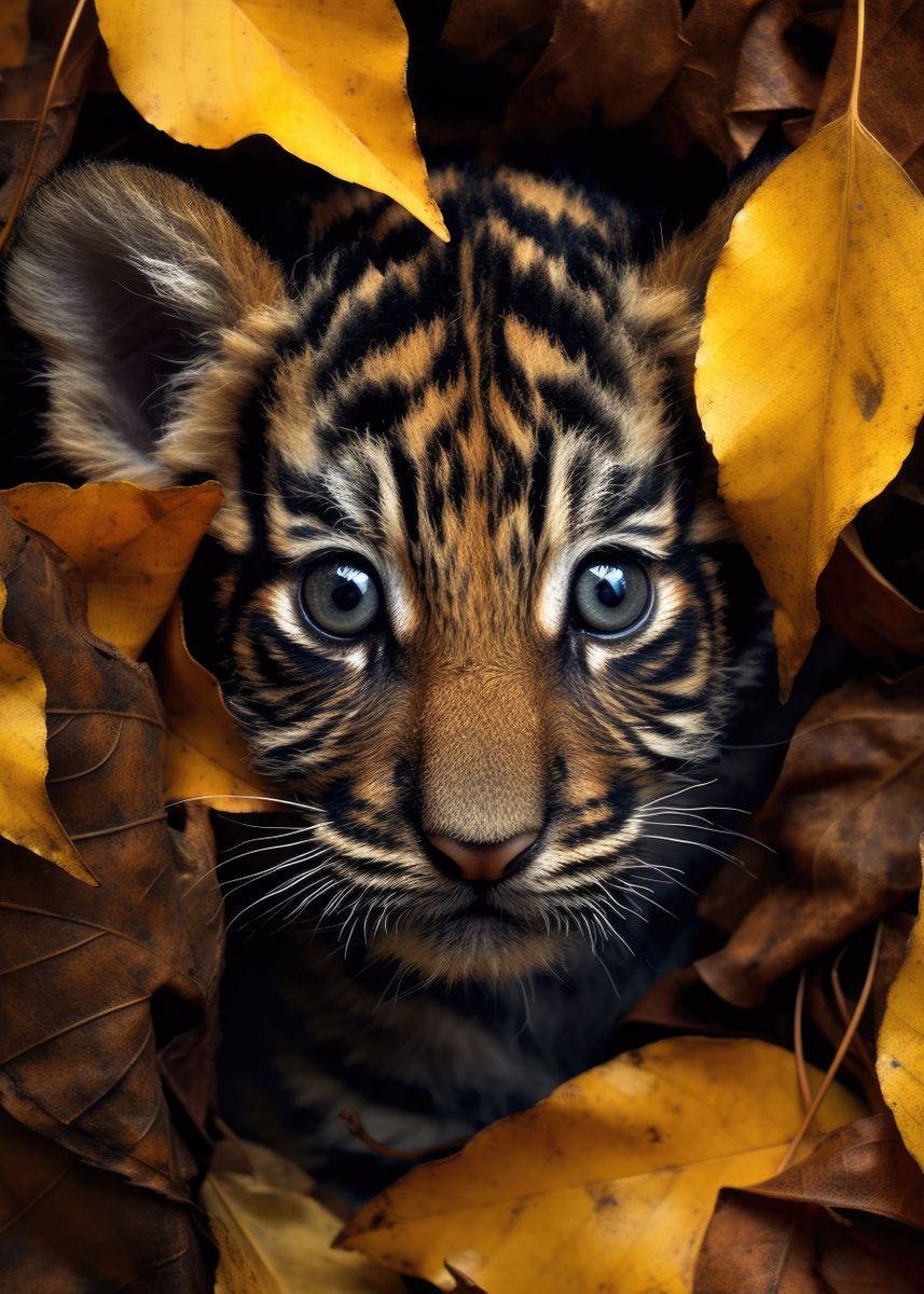 'Peek a Boo Paws' Poster by Michael Strevens | Displate