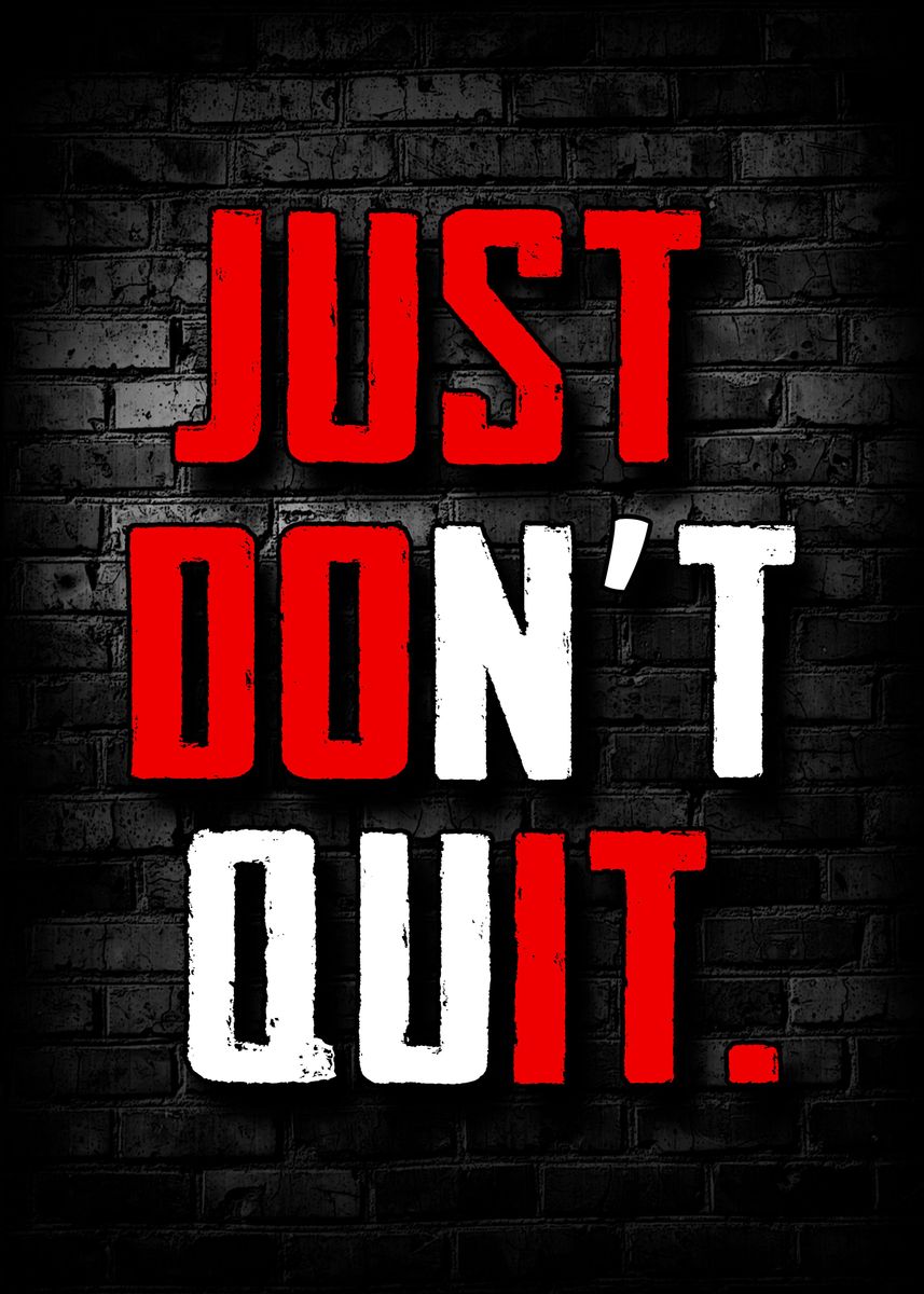 'Just Do It Motivational' Poster, picture, metal print, paint by Nice ...