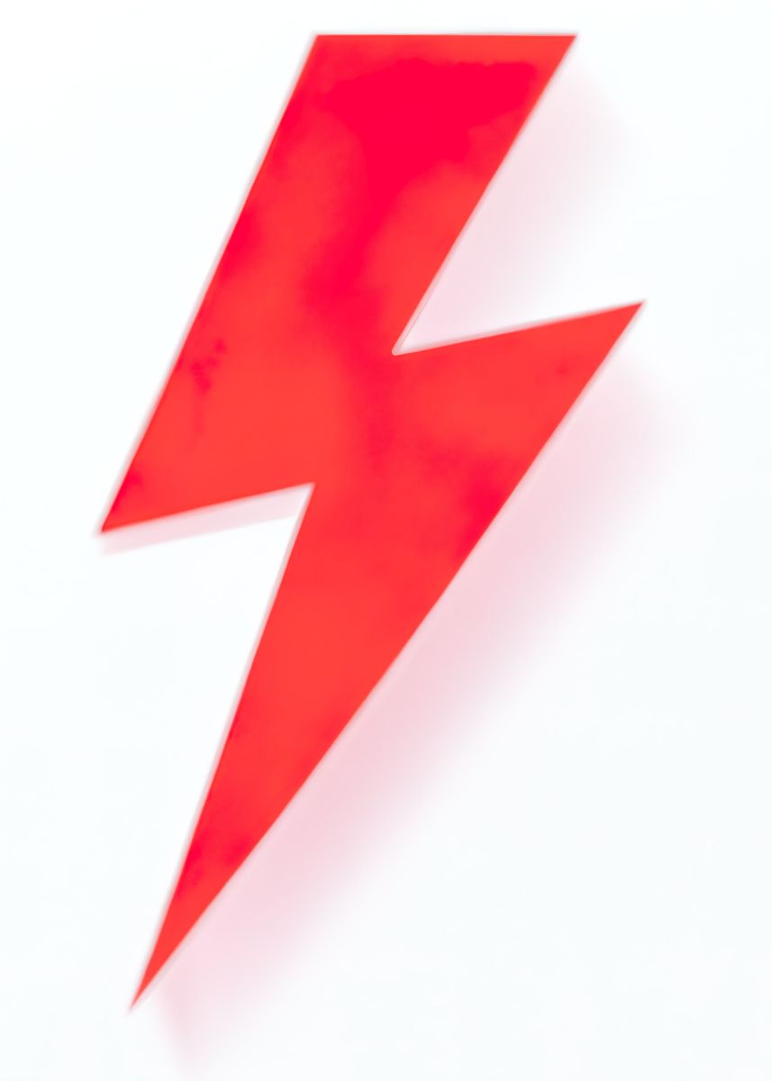 'Red Lightning' Poster, picture, metal print, paint by maxdesign | Displate