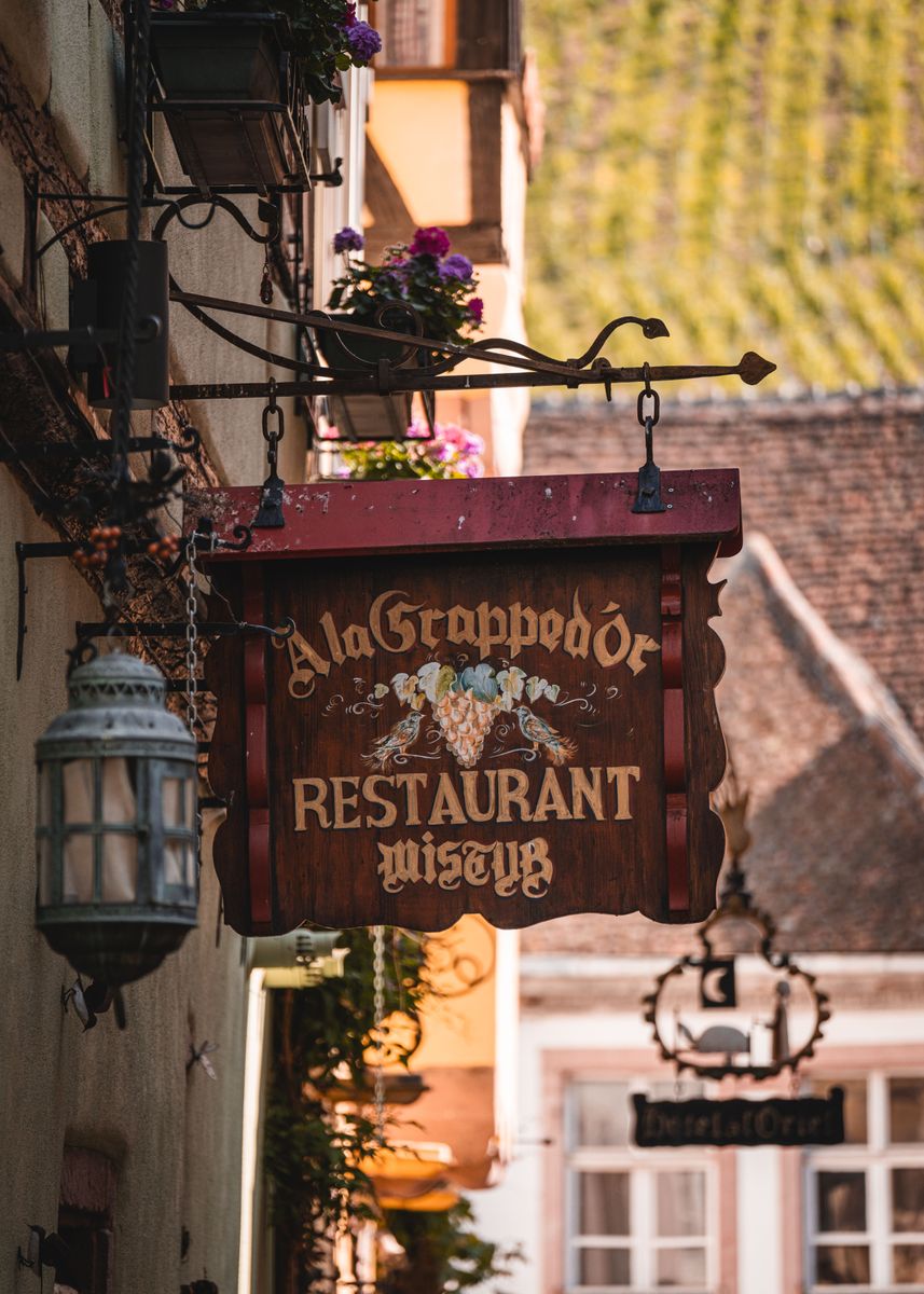 'Old Town Sign' Poster, picture, metal print, paint by Marcel Bisig ...