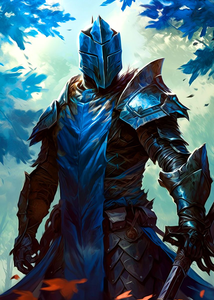 'Knight' Poster, picture, metal print, paint by Helen Hall | Displate