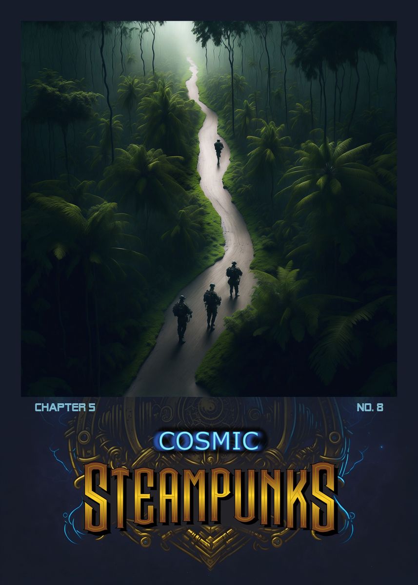 'Cosmic Steampunks C5 N8' Poster, picture, metal print, paint by Tom ...