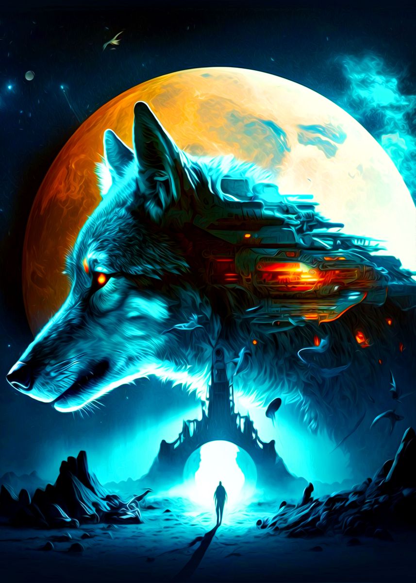 'Wolf' Poster, picture, metal print, paint by Rane Acer | Displate