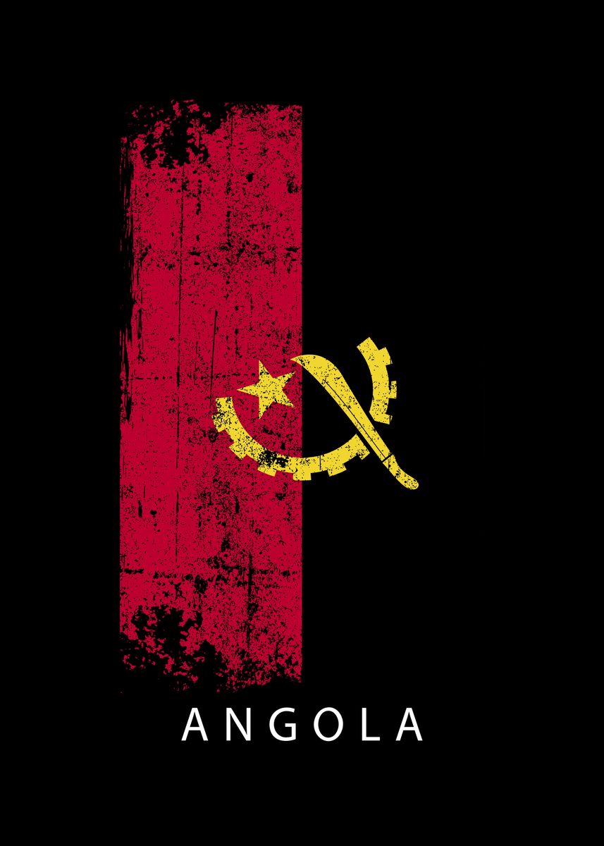 'ANGOLA Flag' Poster by schmugo | Displate