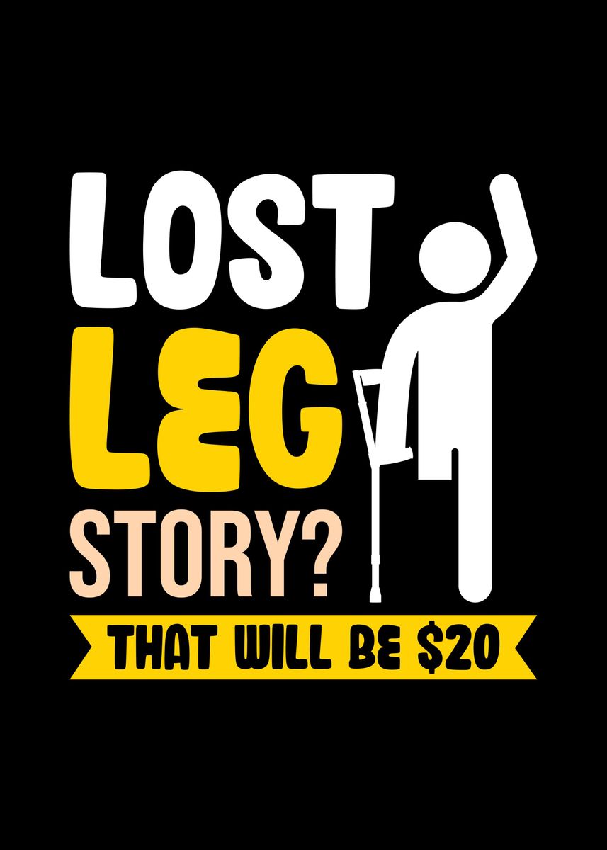 'Leg Amputee' Poster, picture, metal print, paint by Sebastian Wünsche ...