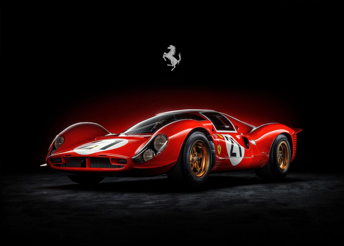 'FERRARI 330 P4 RACE CAR' Poster by Flux Lab | Displate