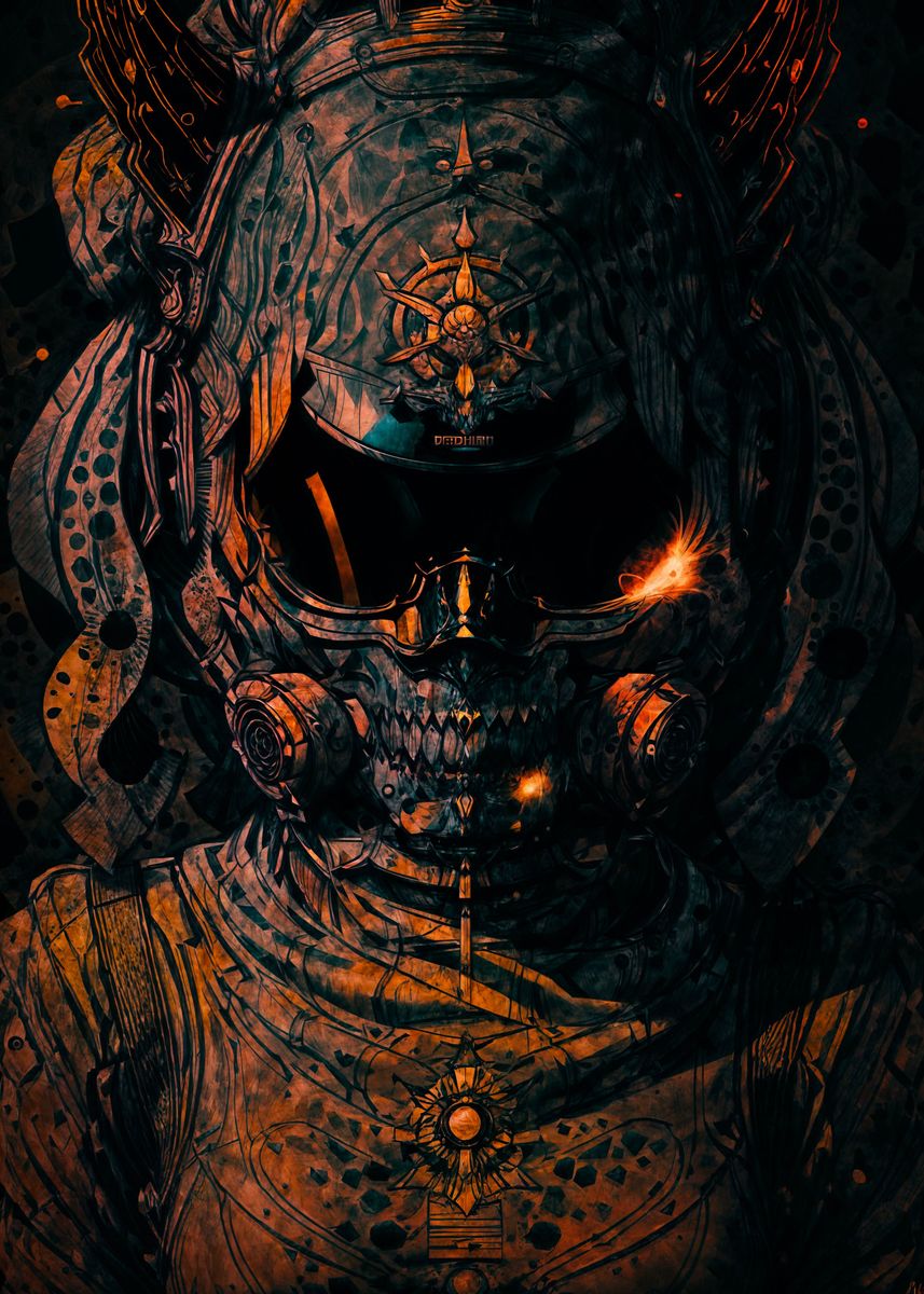 'Demonic samurai Byakko' Poster, picture, metal print, paint by Lukasz ...