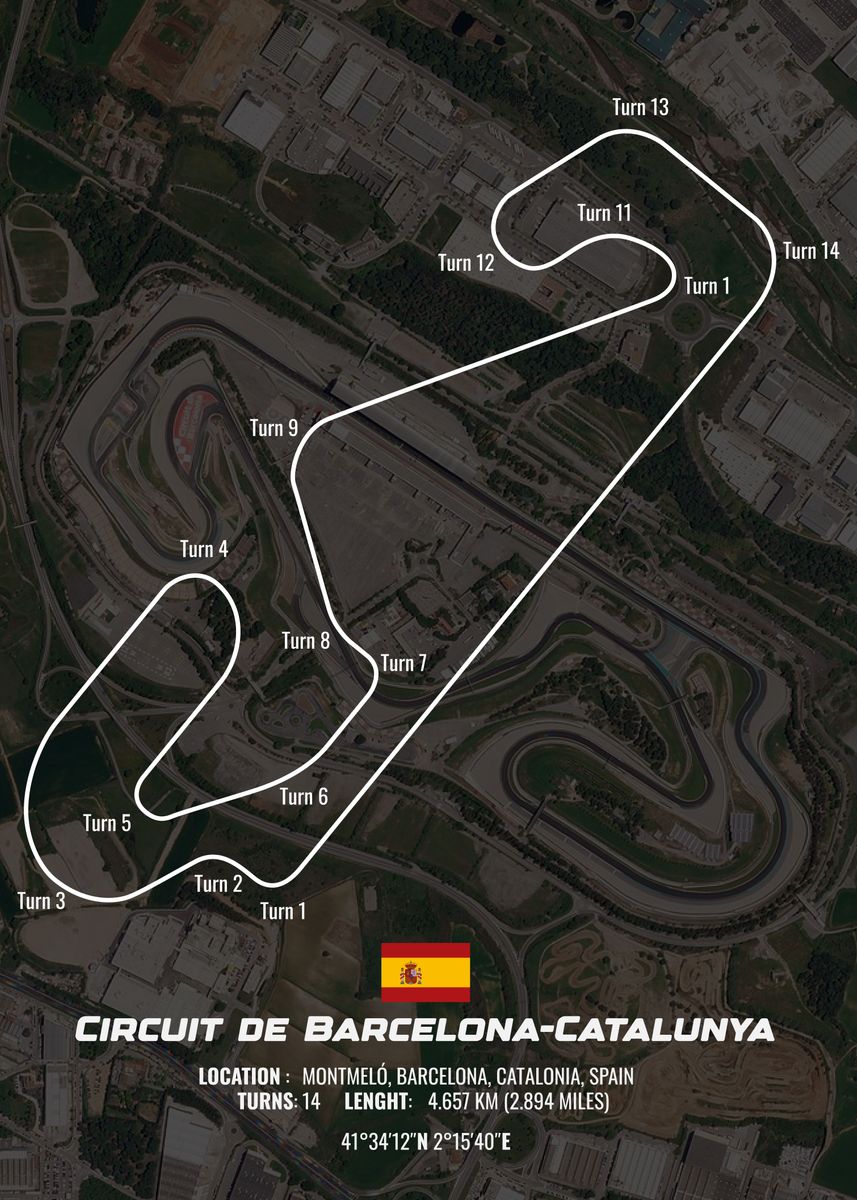 'Catalunya Circuit' Poster, picture, metal print, paint by Ahmad Nur ...