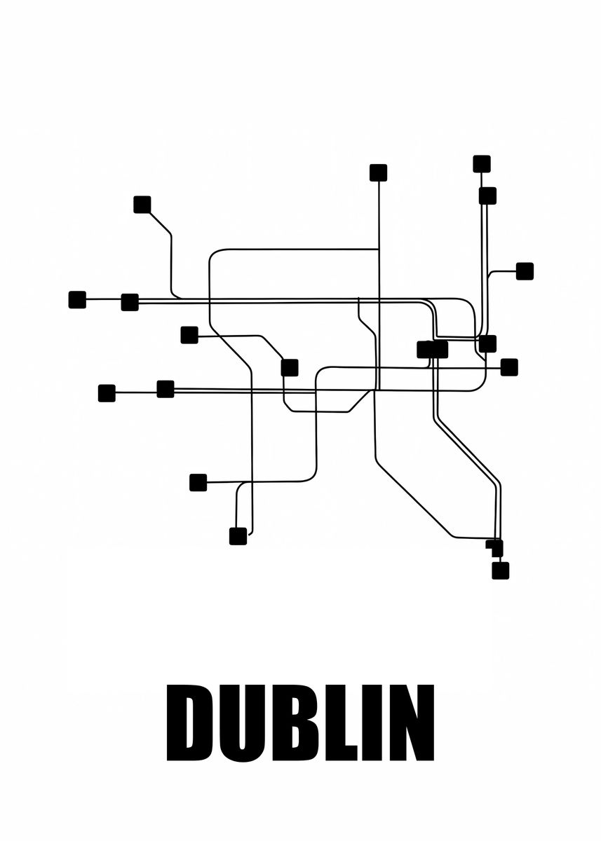 'Dublin' Poster, picture, metal print, paint by Sky Creative | Displate