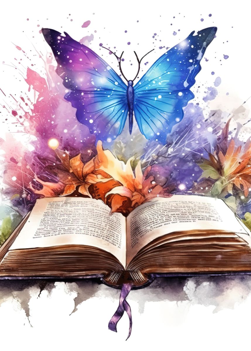 'Magic Book Watercolor' Poster by Isla Daven | Displate