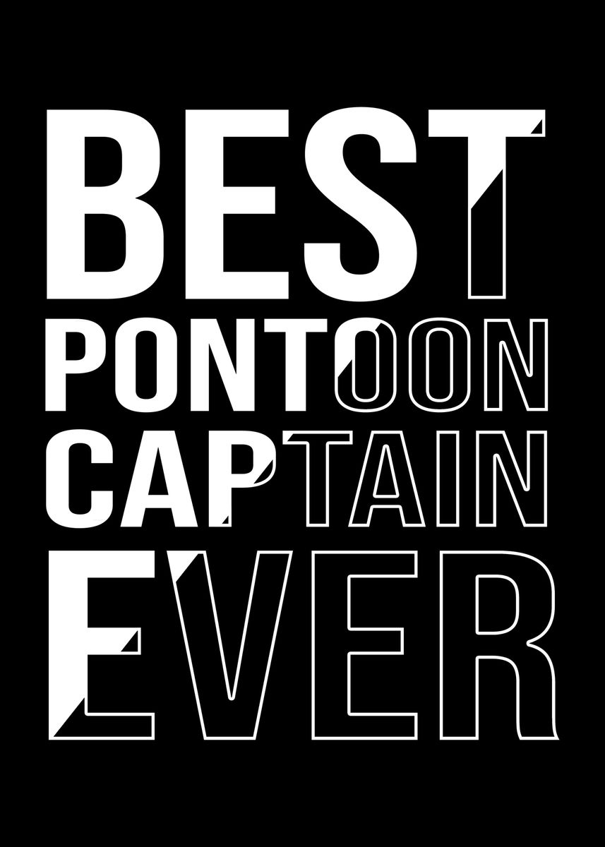 'Best Pontoon Captain' Poster, picture, metal print, paint by ...