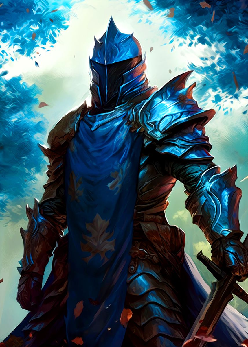 'Knight' Poster, picture, metal print, paint by Helen Hall | Displate