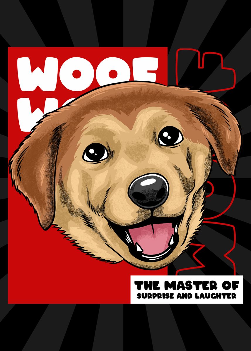 'Woof Dog Meme' Poster, picture, metal print, paint by Mikhaila Poster ...