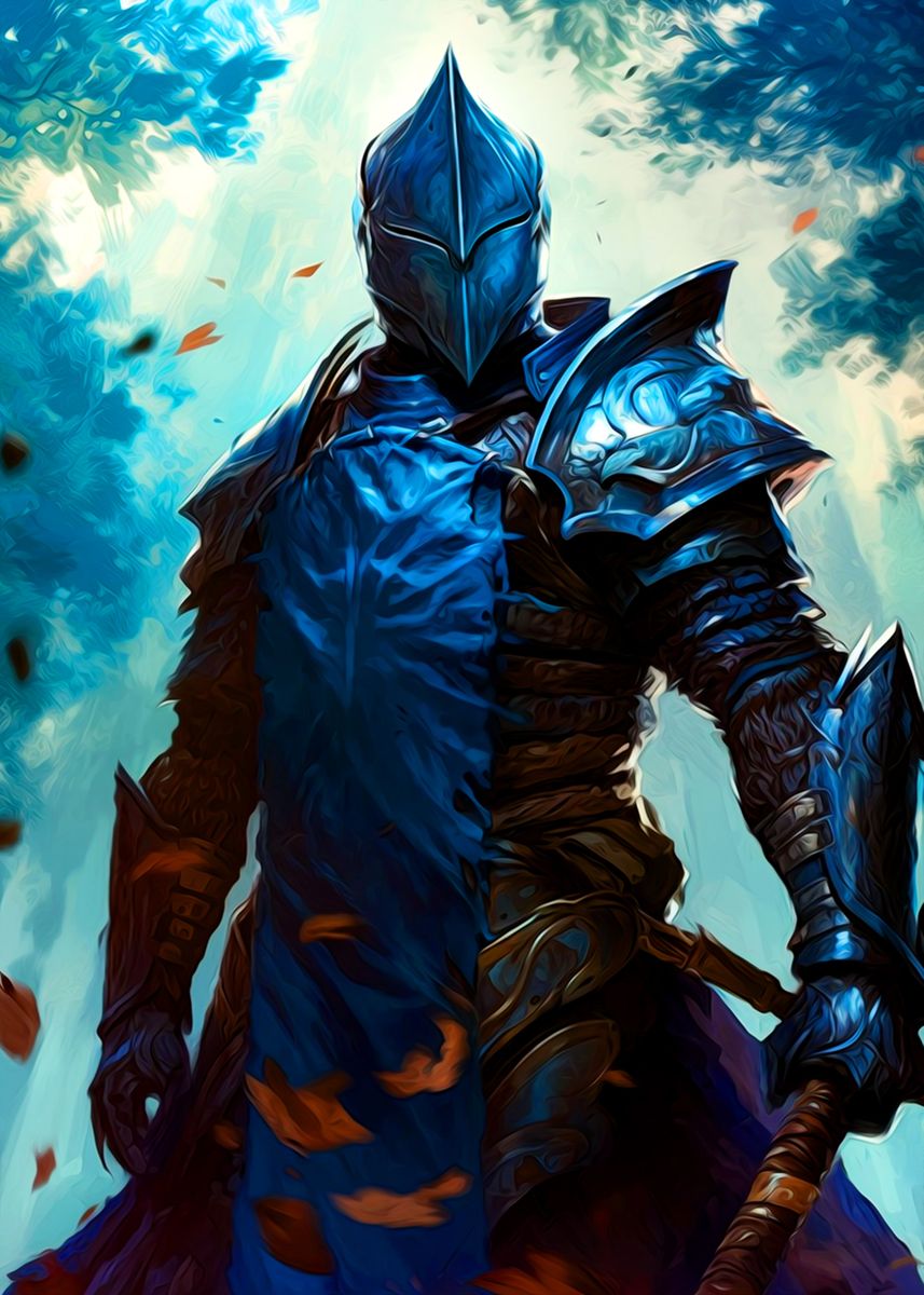 'Knight' Poster, picture, metal print, paint by Helen Hall | Displate