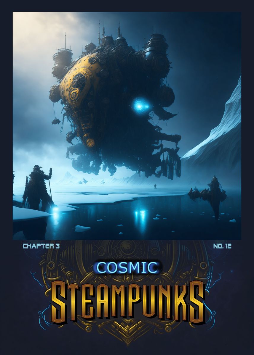 'Cosmic Steampunks C3 N12' Poster, picture, metal print, paint by Tom ...