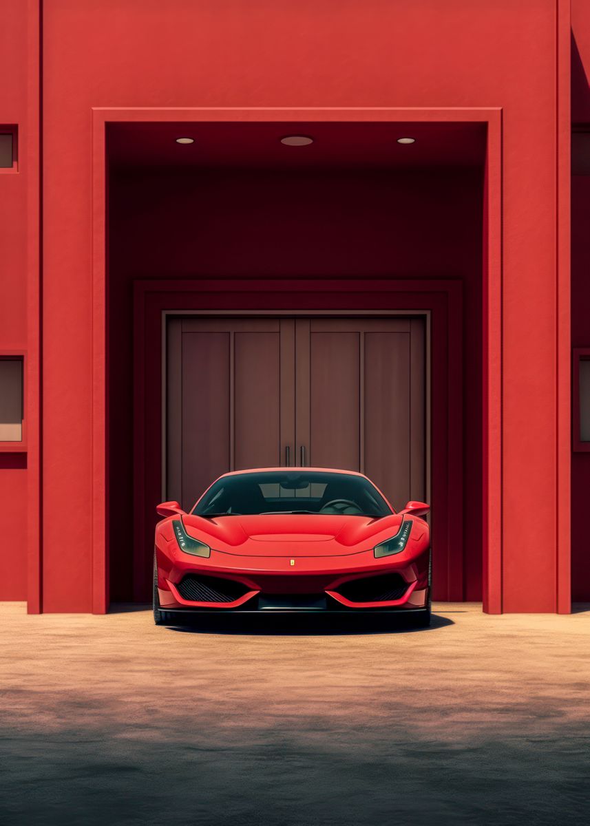 'Ferrari F8' Poster by Lootprint | Displate