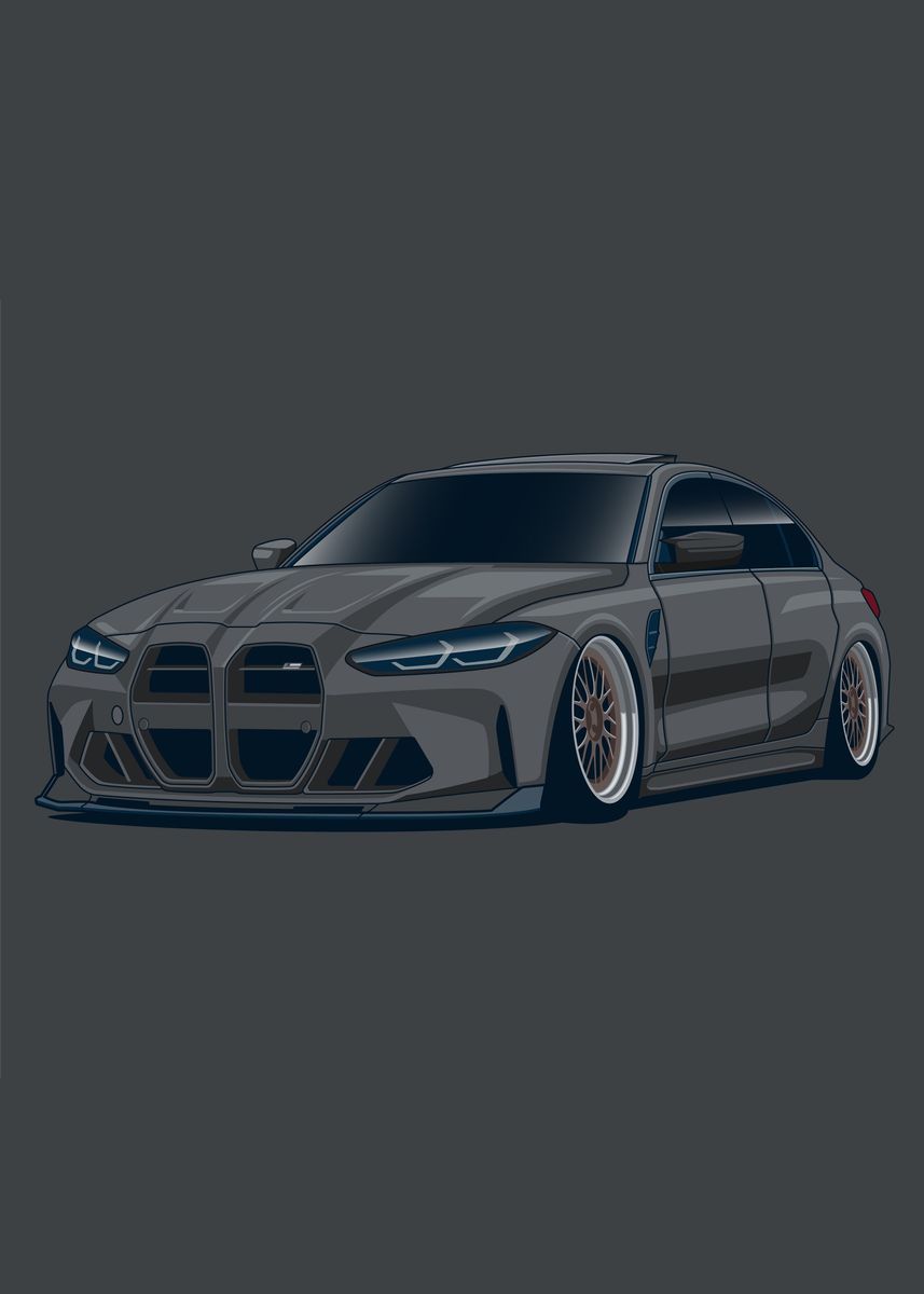 'BMW M4 G80' Poster, picture, metal print, paint by Vero Automotive ...