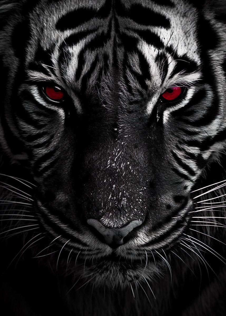 'Red Eyed Tiger' Poster, picture, metal print, paint by GLITCHED ART ...