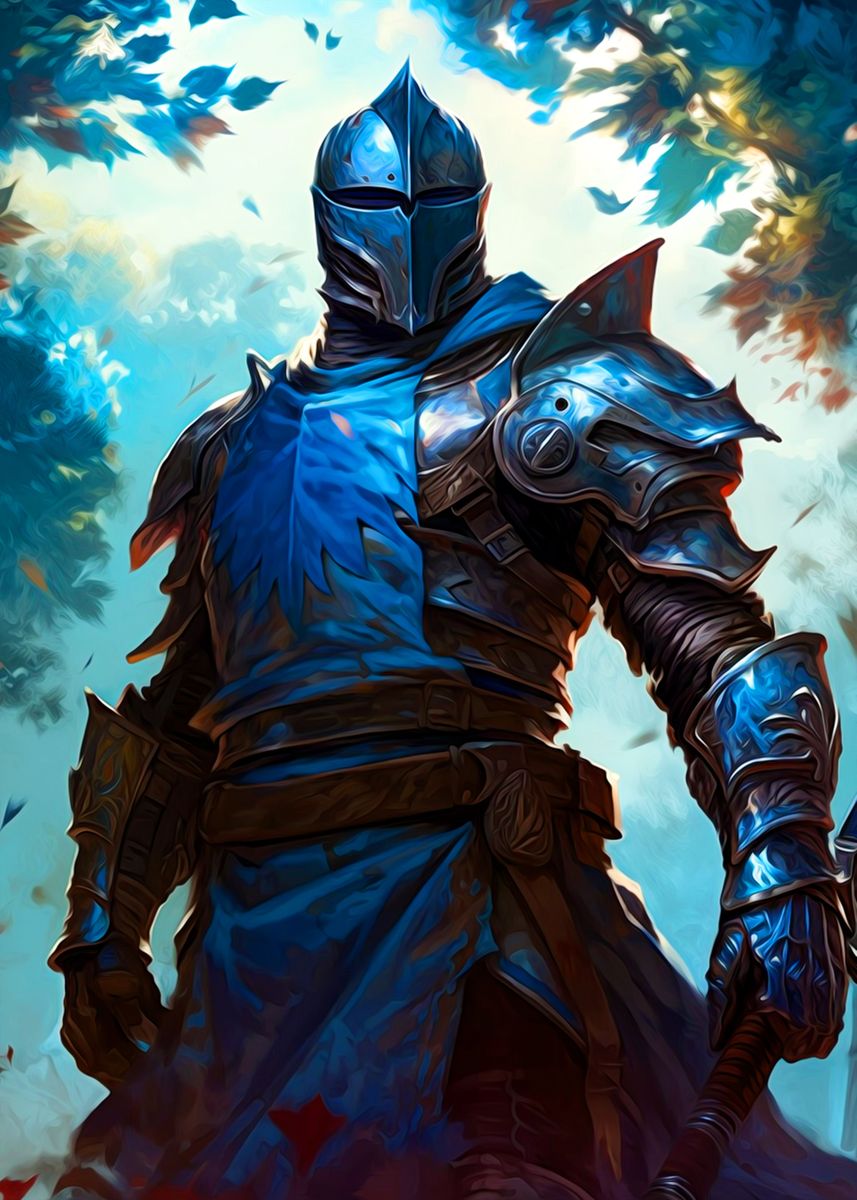 'Knight' Poster, picture, metal print, paint by Helen Hall | Displate