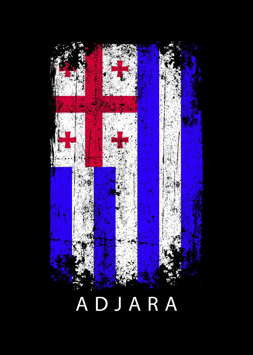 'ADJARA Flag' Poster, picture, metal print, paint by schmugo | Displate