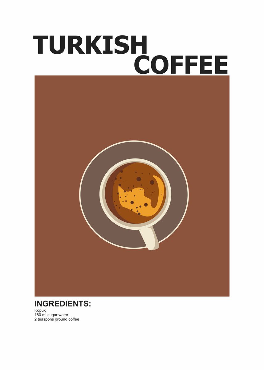 'turkish coffee' Poster, picture, metal print, paint by Ratna Mutia ...