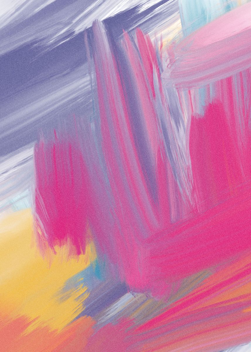 'Paint Brush Abstract' Poster, picture, metal print, paint by Retro ...