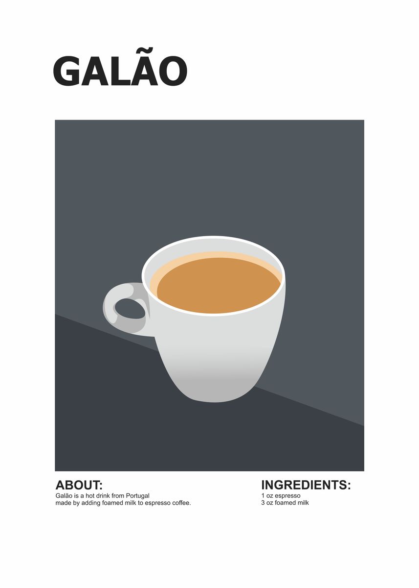 'galao coffee' Poster, picture, metal print, paint by Ratna Mutia Dewi ...