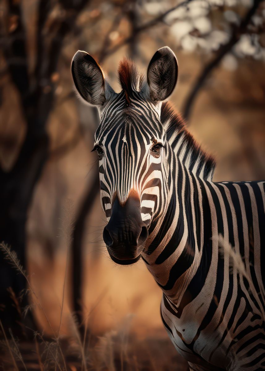 'Unique zebra' Poster by Zooscape Wildlife | Displate