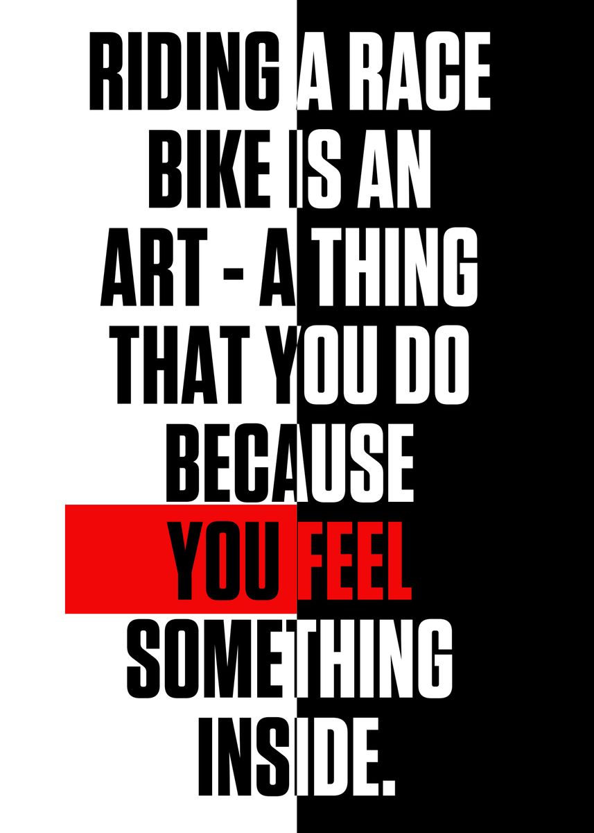 'Riding a race bike ' Poster by Franklin Ruben | Displate